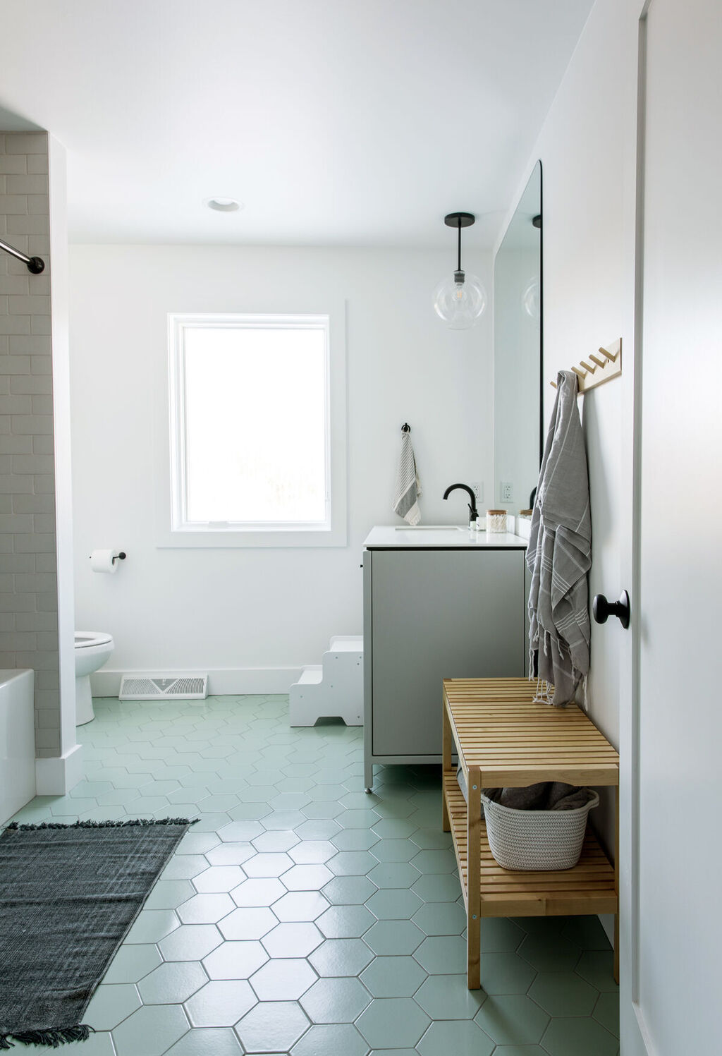 How to Design the Perfect Hexagon Tile Bathroom Floor | Fireclay Tile