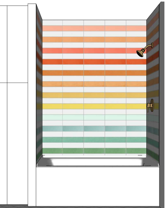 Rainbow Colored Tile Bathroom | Fireclay Tile | Fireclay Tile