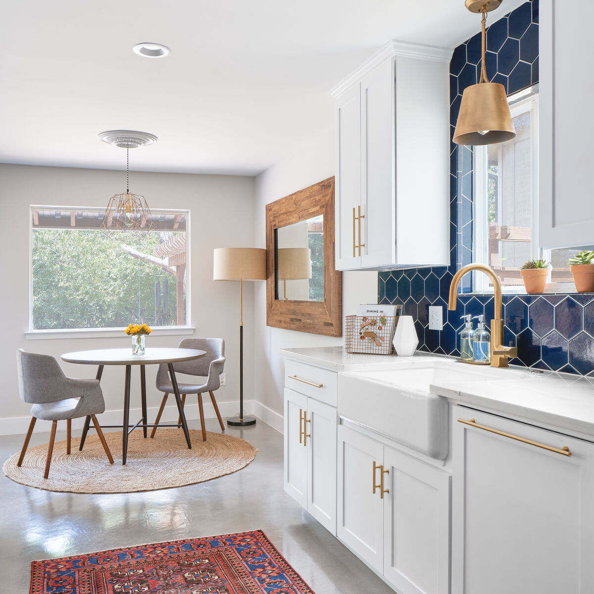 Navy Blue Hexagon Tile Backsplash | Fireclay Tile