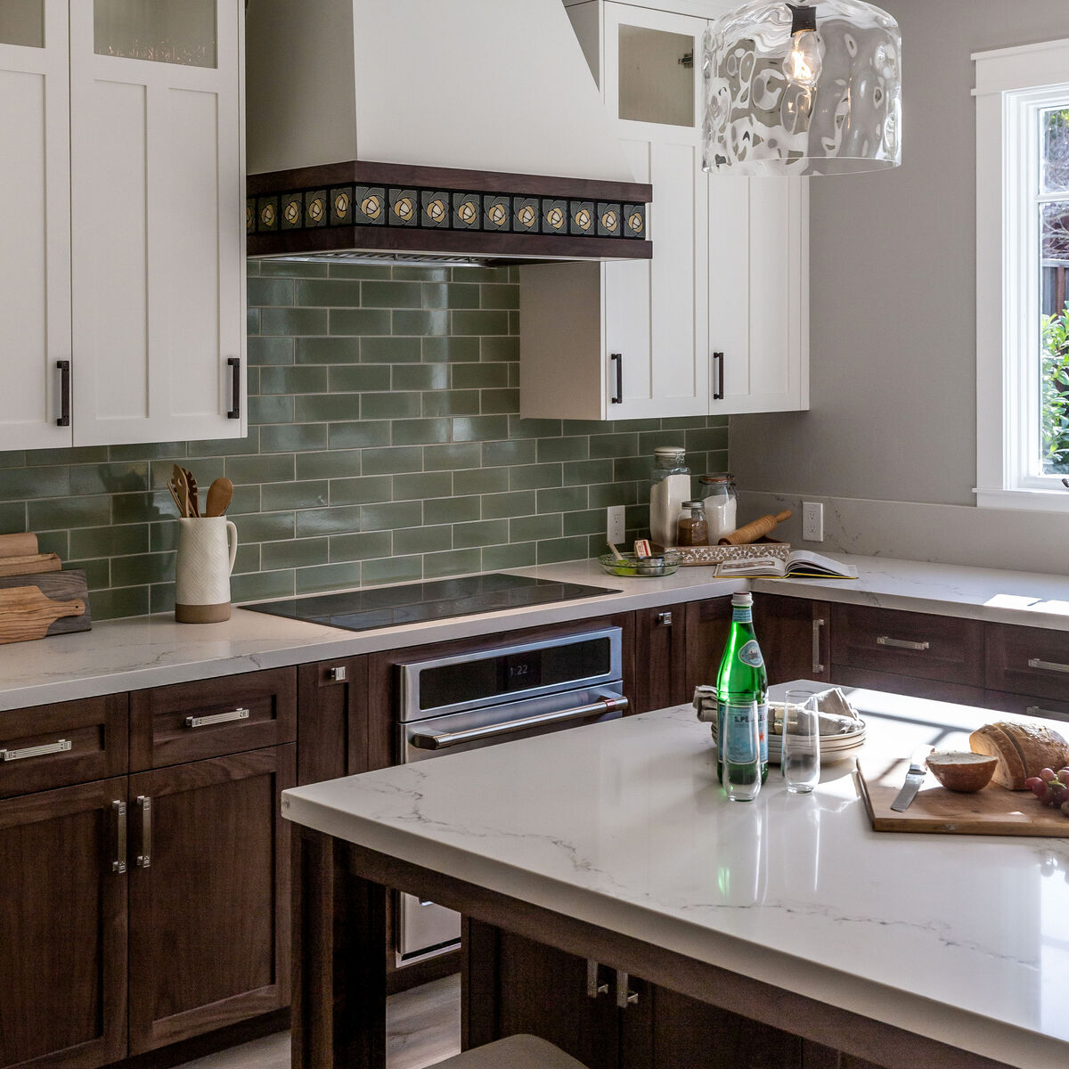 3x9 Rosemary New Traditional Kitchen Backsplash | Fireclay Tile