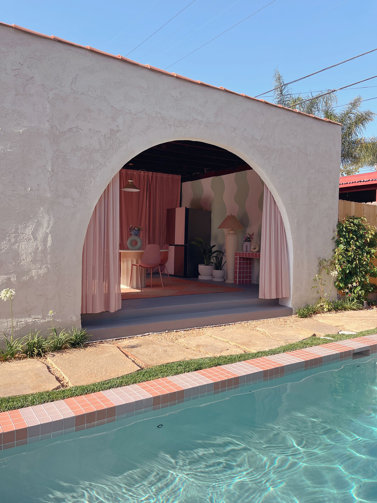 Samantha Klein: Checkered Pink Pool Tile | Fireclay Tile