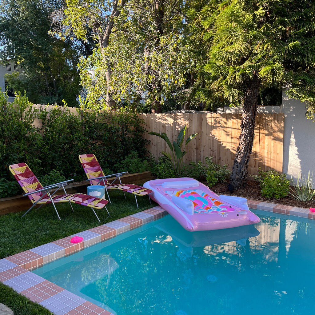 Samantha Klein: Checkered Pink Pool Tile | Fireclay Tile