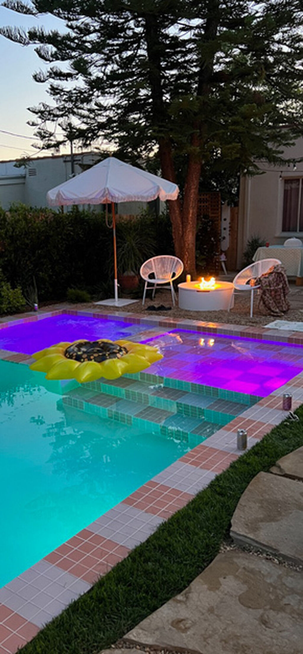 Samantha Klein: Checkered Pink Pool Tile | Fireclay Tile