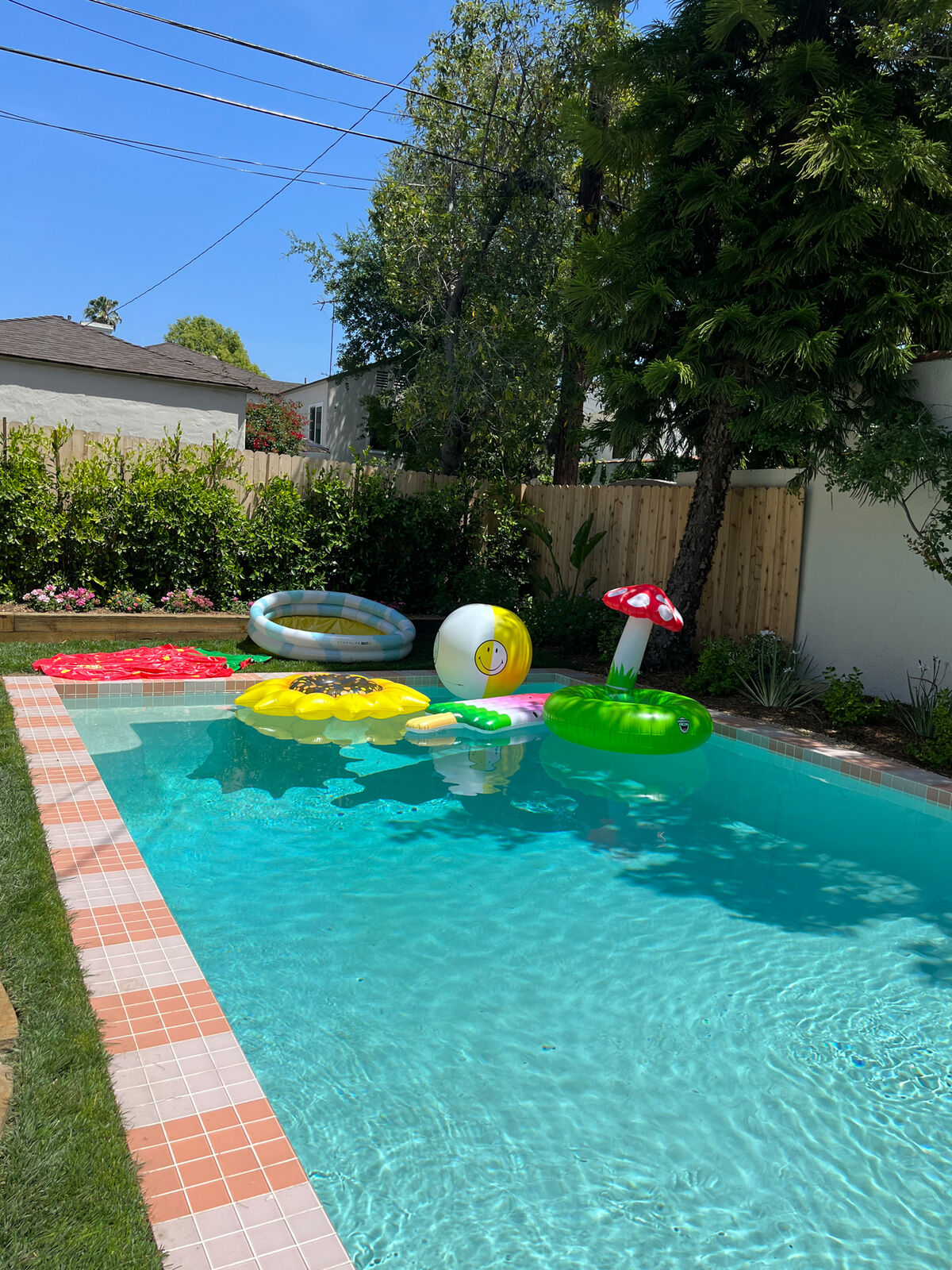 Samantha Klein: Checkered Pink Pool Tile | Fireclay Tile