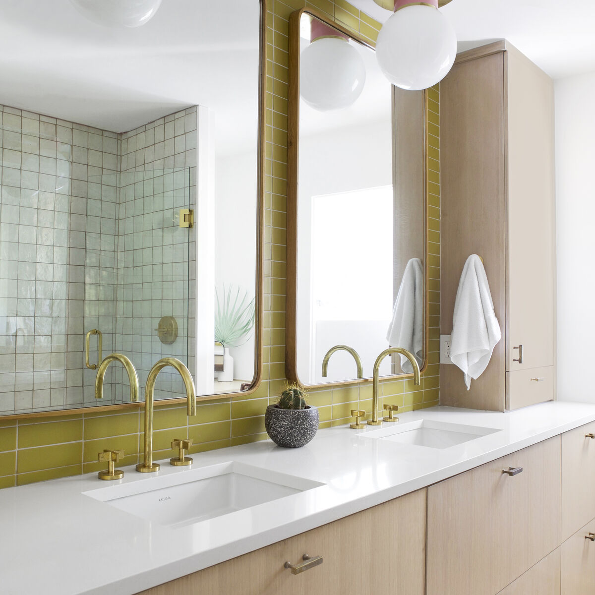 Mustard Seed Eclectic Bathroom Backsplash | Fireclay Tile