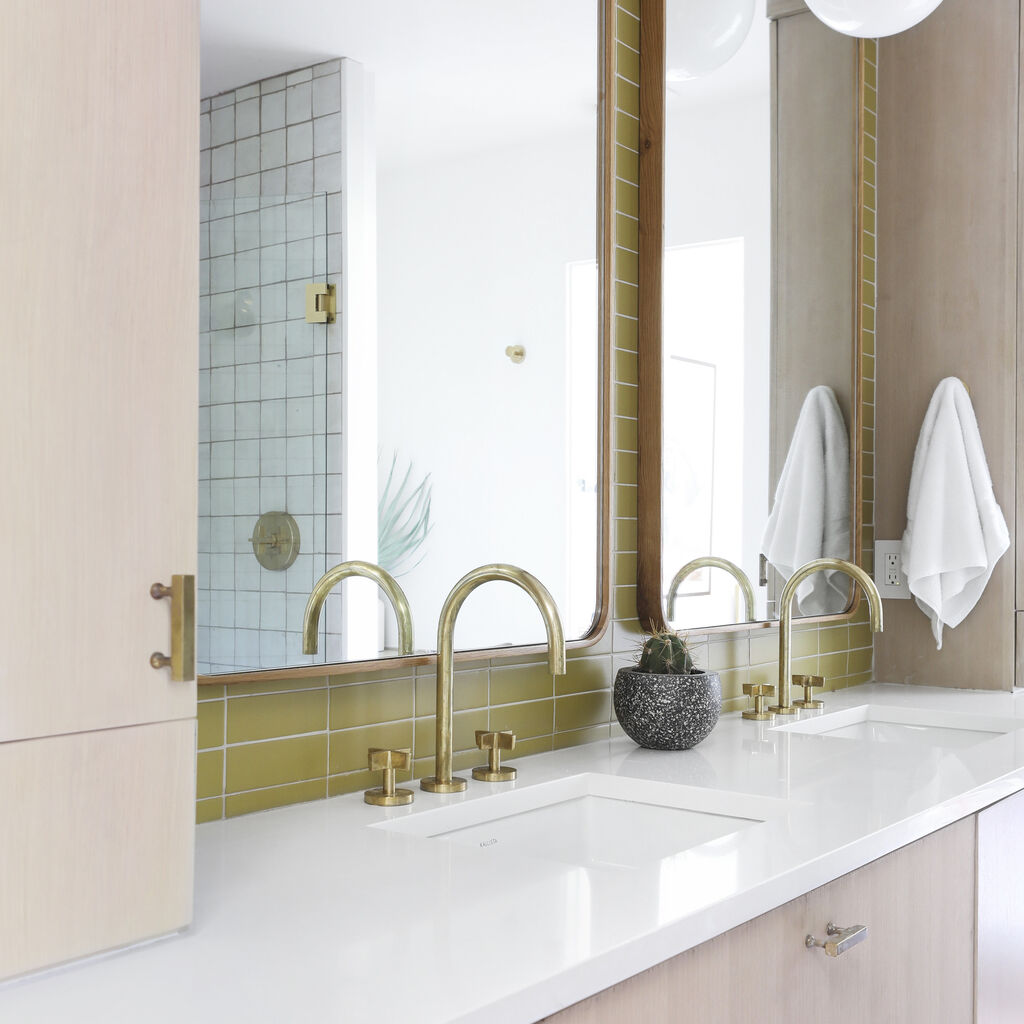 Mustard Seed Eclectic Bathroom Backsplash | Fireclay Tile