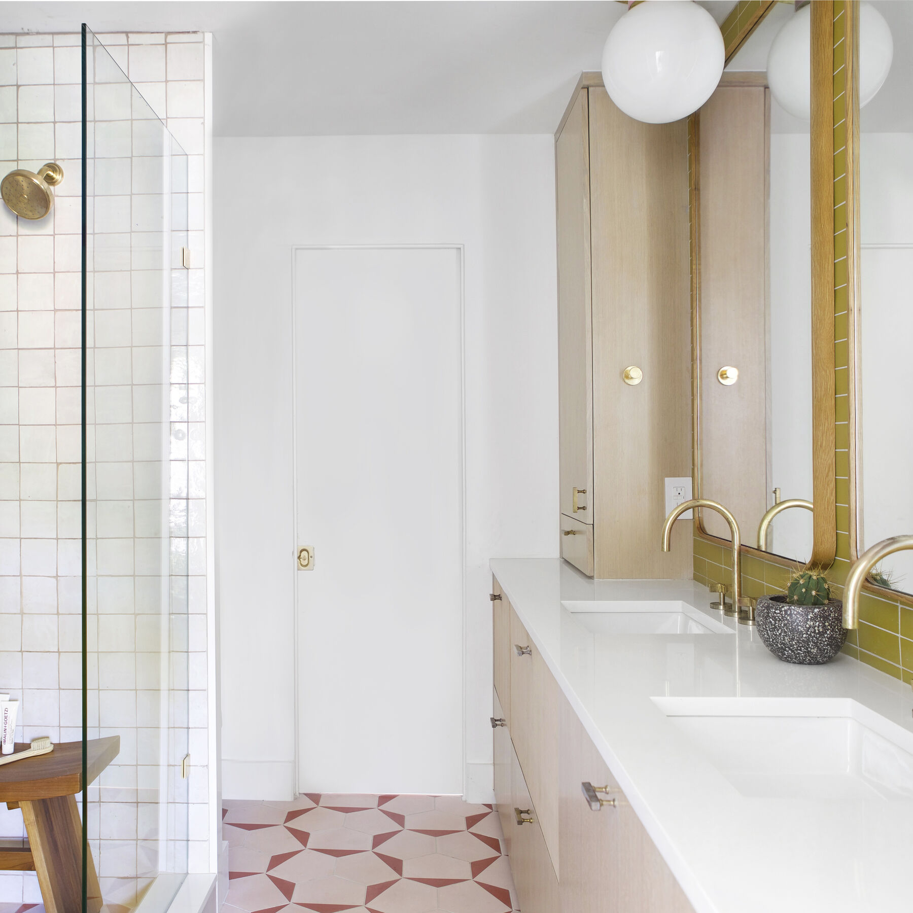 Mustard Seed Eclectic Bathroom Backsplash | Fireclay Tile