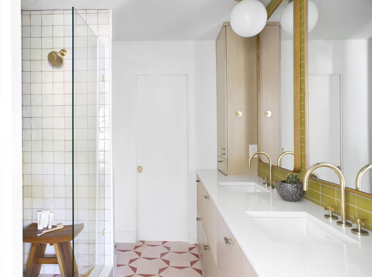 Mustard Seed Eclectic Bathroom Backsplash | Fireclay Tile