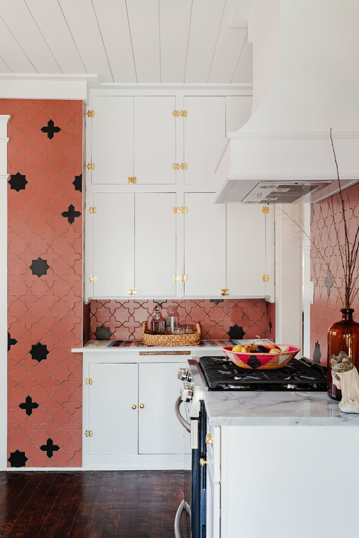 Eclectic Two-Toned Star and Cross Kitchen | Fireclay Tile