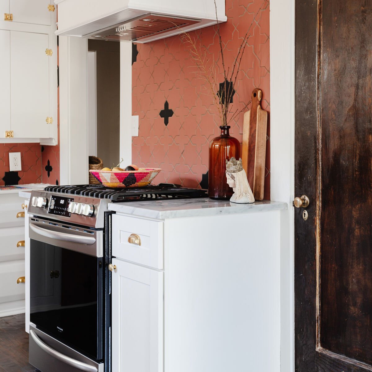 Eclectic Two-Toned Star and Cross Kitchen | Fireclay Tile