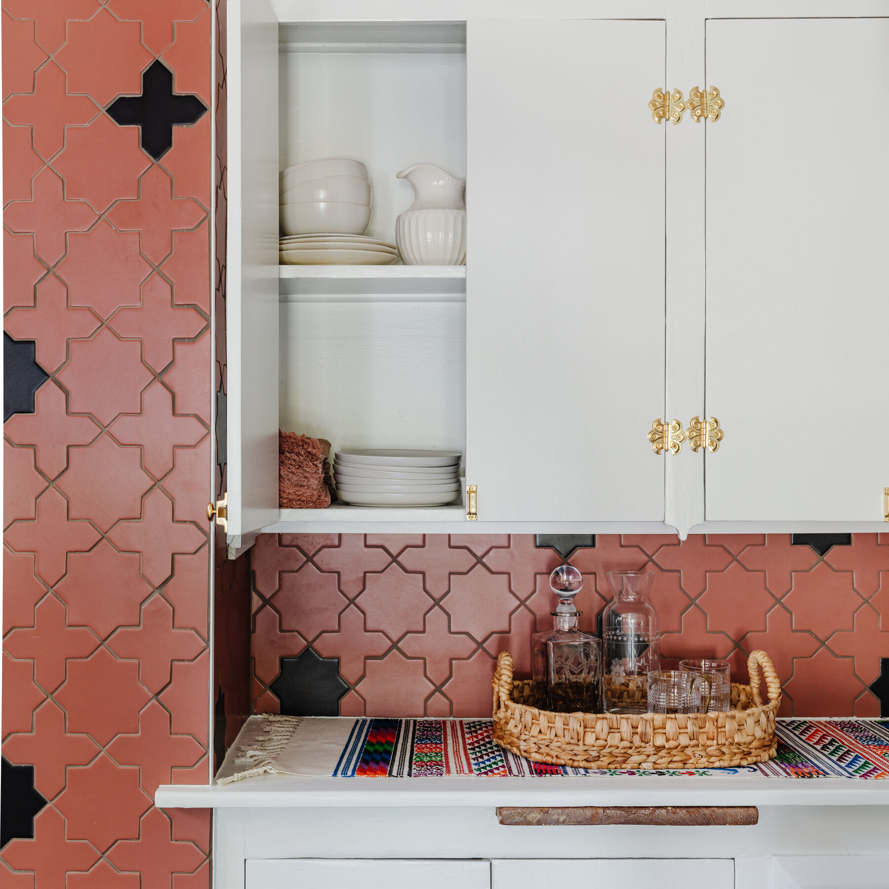 Eclectic Two-Toned Star and Cross Kitchen | Fireclay Tile