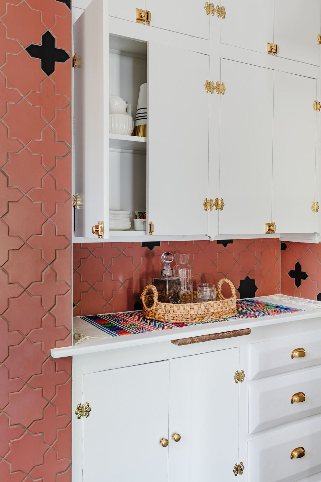 Eclectic Two-Toned Star and Cross Kitchen | Fireclay Tile