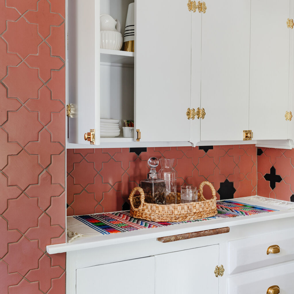 Eclectic Two-Toned Star and Cross Kitchen | Fireclay Tile