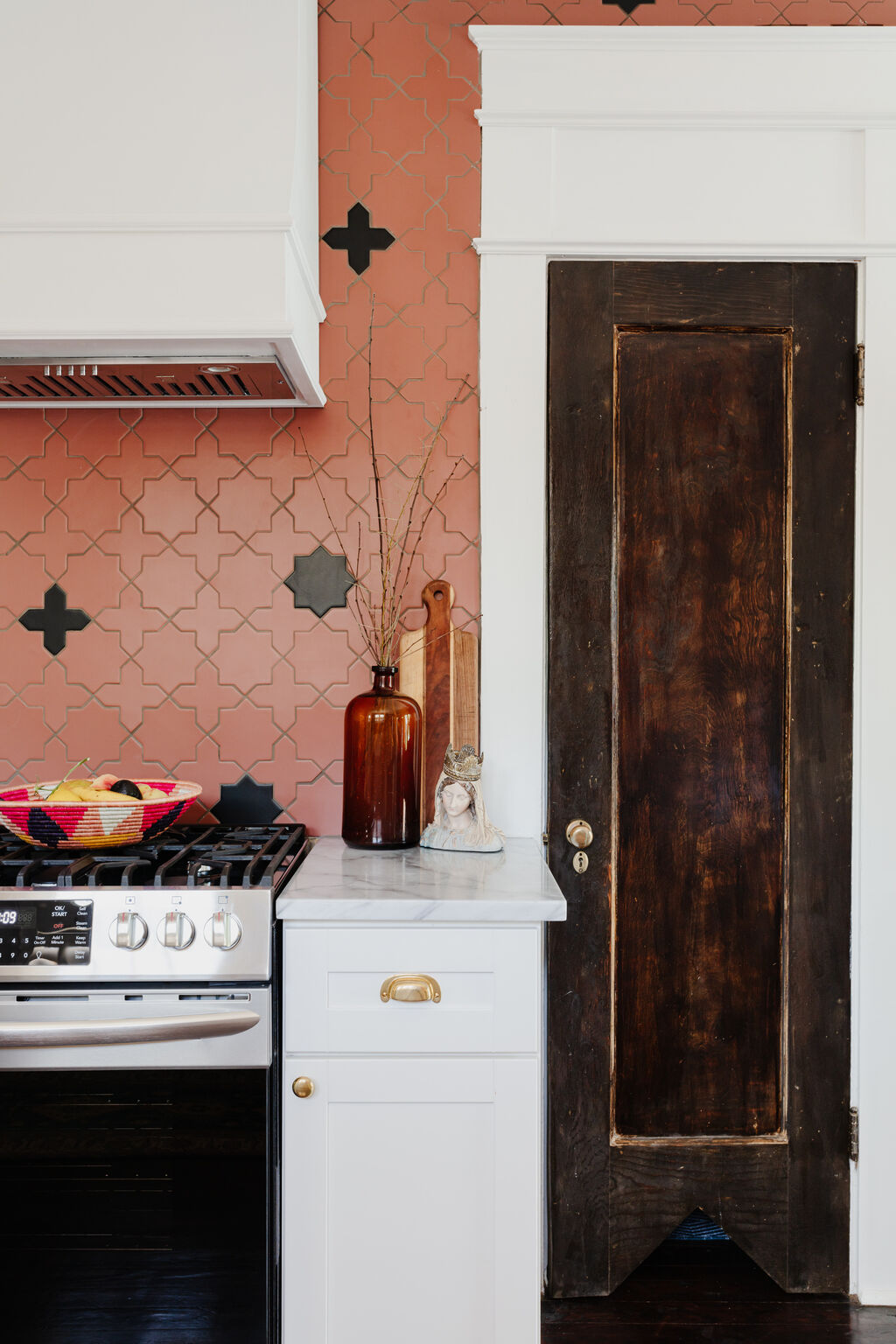 Eclectic Two-Toned Star and Cross Kitchen | Fireclay Tile