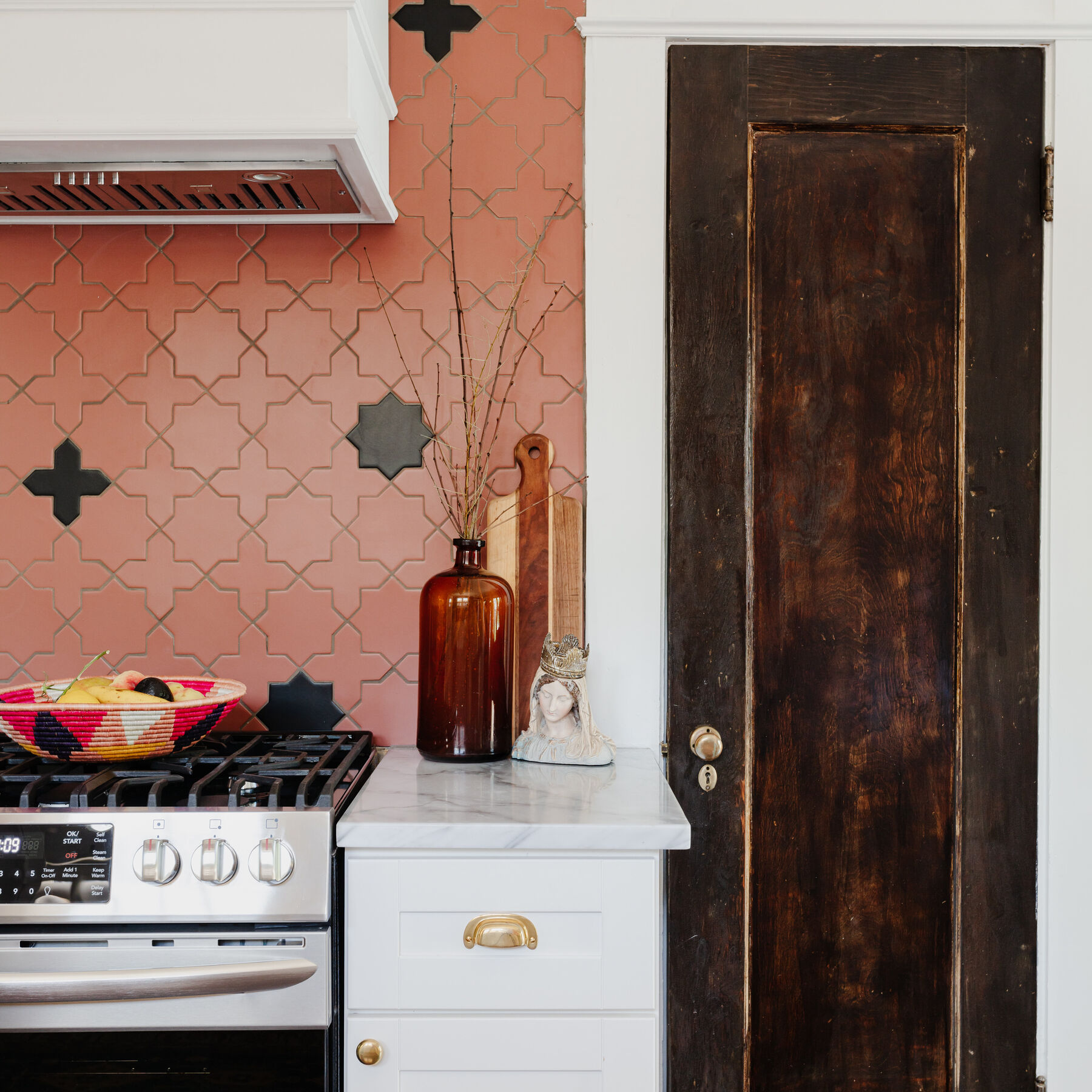 Eclectic Two-Toned Star and Cross Kitchen | Fireclay Tile