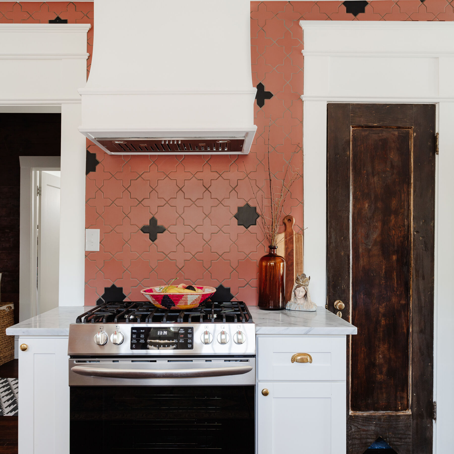 Eclectic Two-Toned Star and Cross Kitchen | Fireclay Tile