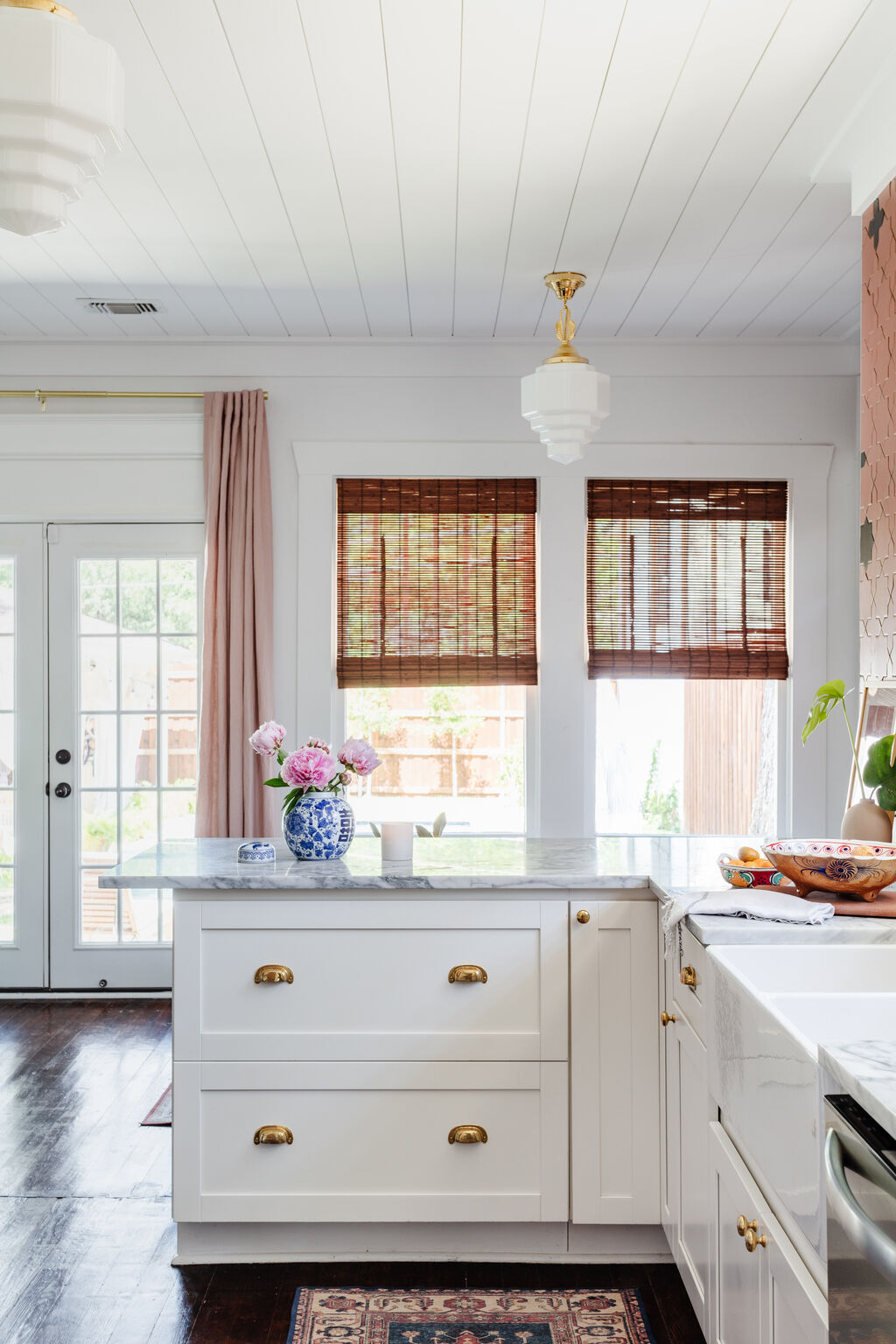 Eclectic Two-Toned Star and Cross Kitchen | Fireclay Tile