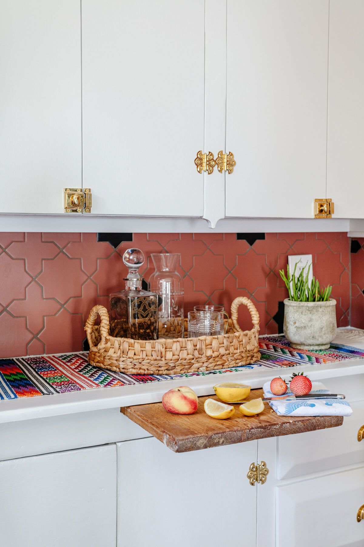 Eclectic Two-Toned Star and Cross Kitchen | Fireclay Tile