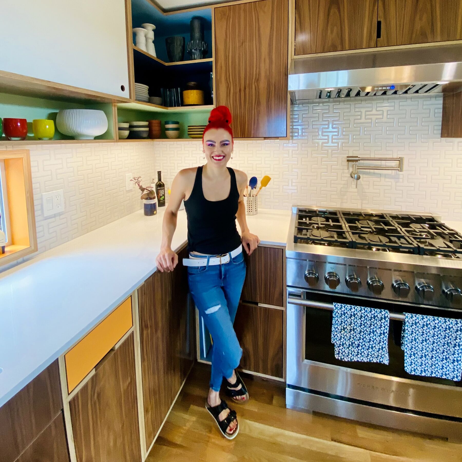 Midcentury Chaine Homme Kitchen Backsplash | Fireclay Tile