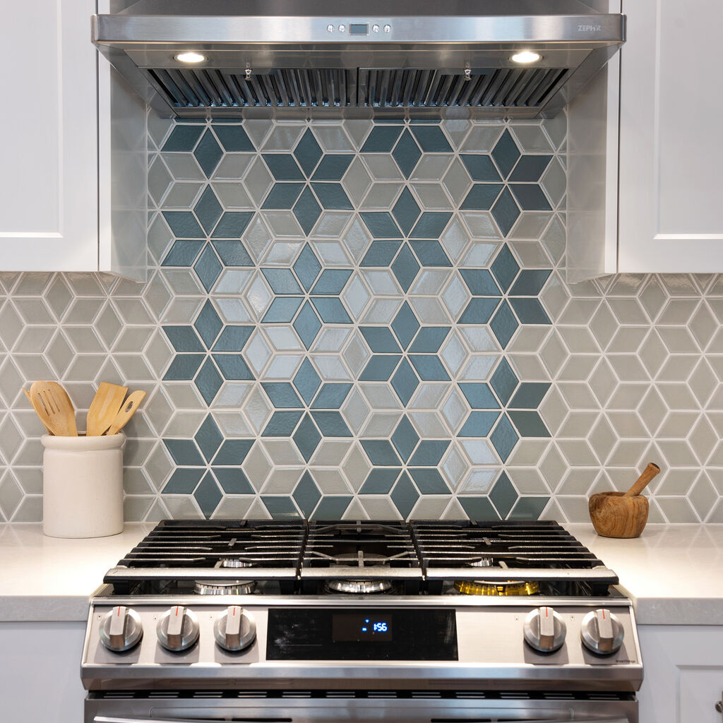 Star Pattern Diamond Backsplash | Fireclay Tile