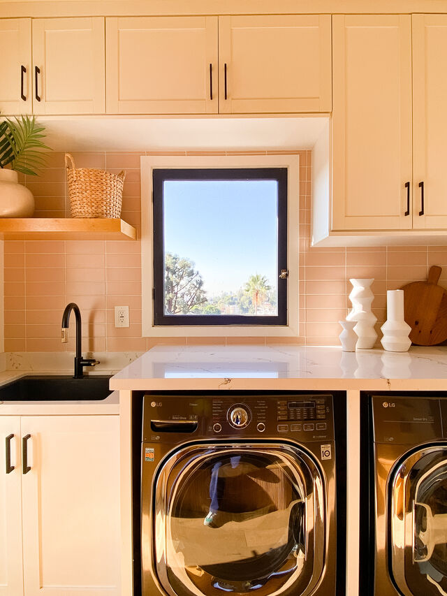 Jaclyn Johnson Tumbleweed Laundry Room Backsplash | Fireclay Tile
