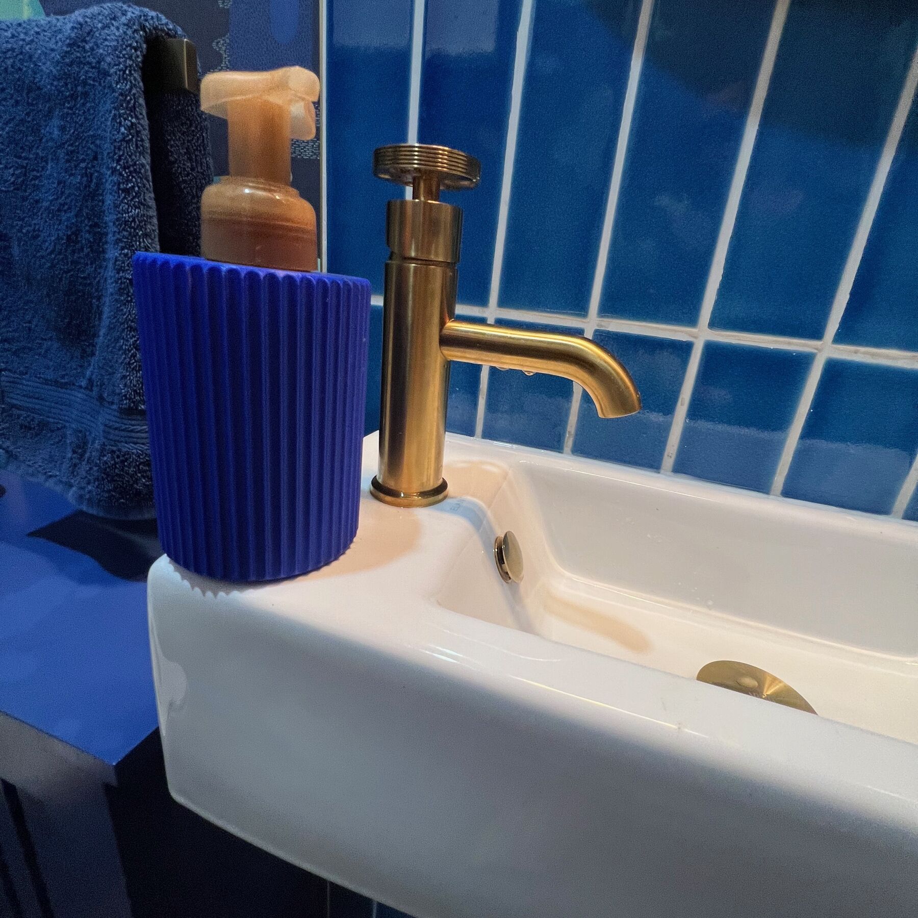 Bold Blue Powder Room | Fireclay Tile