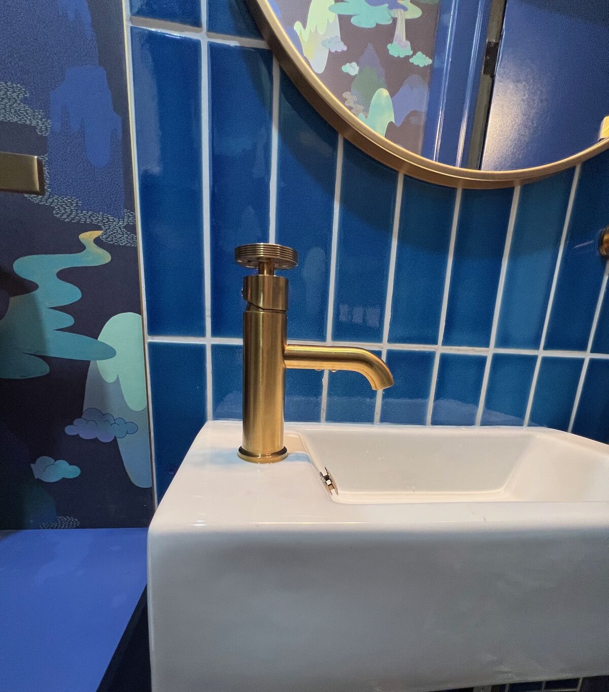 Bold Blue Powder Room | Fireclay Tile