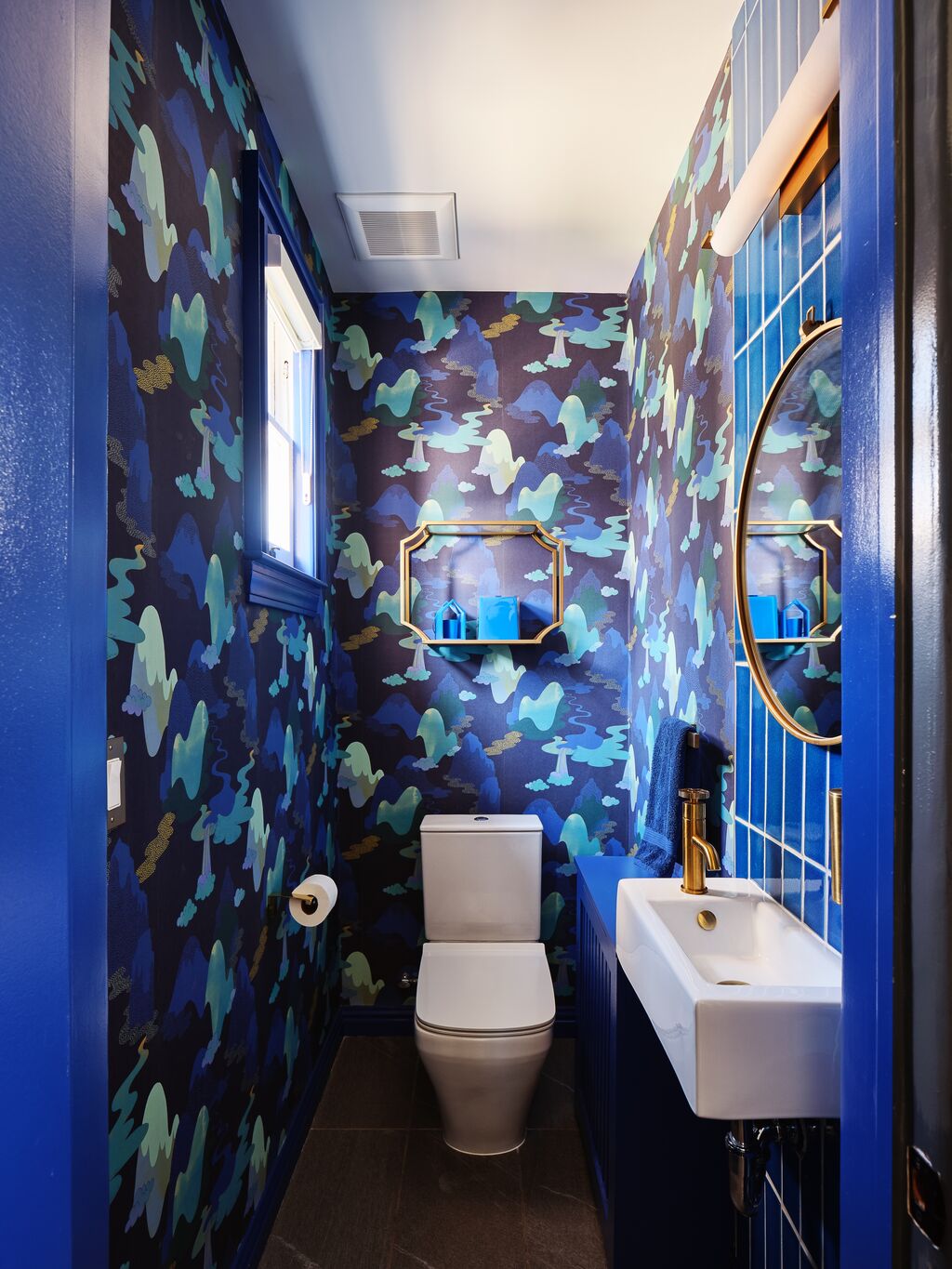Bold Blue Powder Room | Fireclay Tile