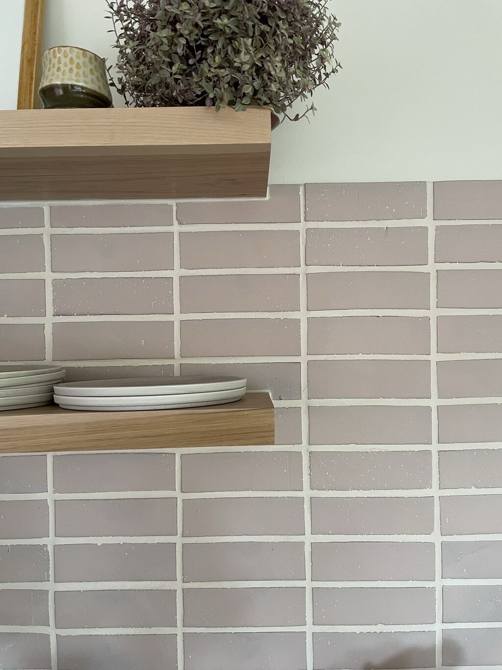 Pink Brick Craftsman Kitchen Backsplash | Fireclay Tile