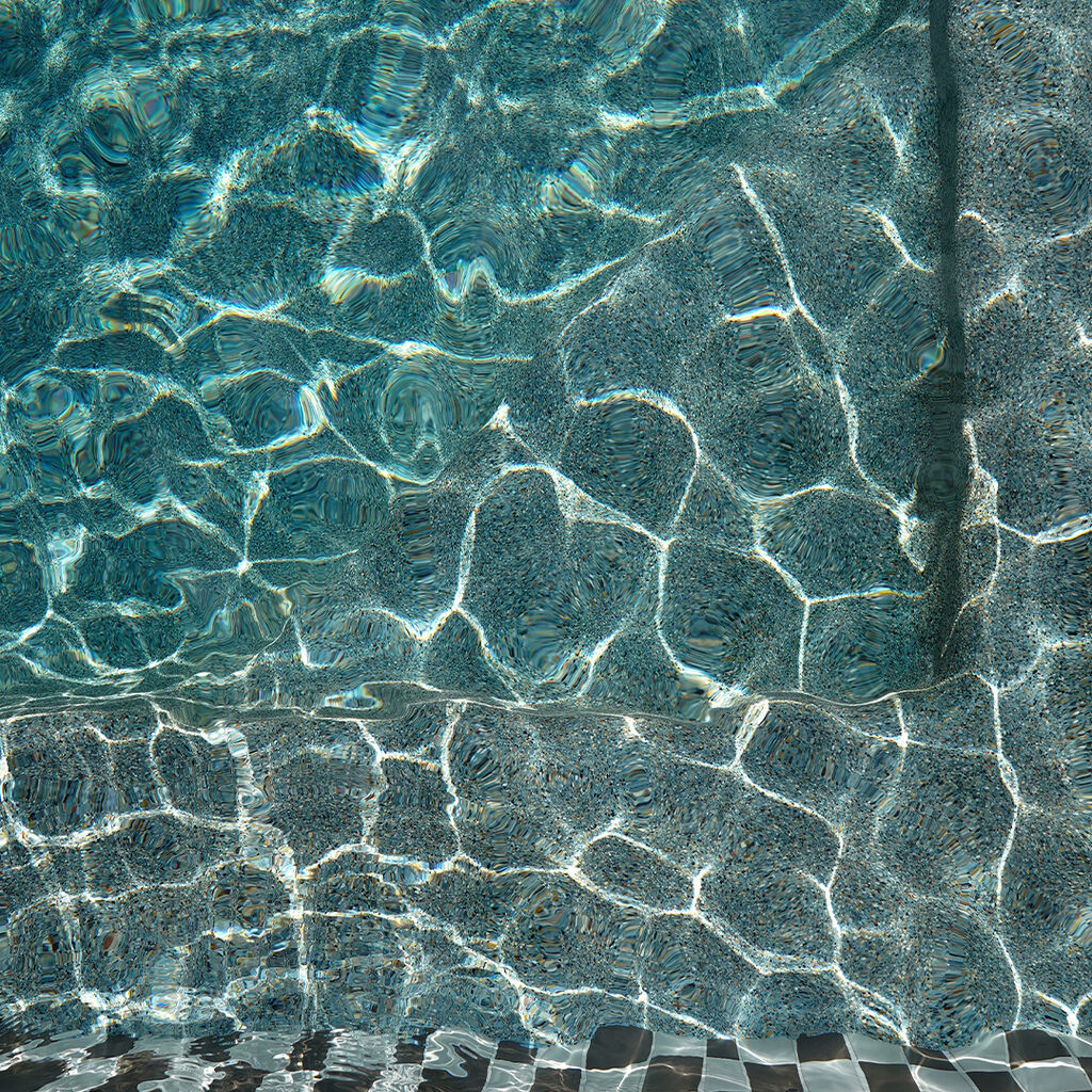 Greyscale Striped Backyard Pool Tile | Fireclay Tile