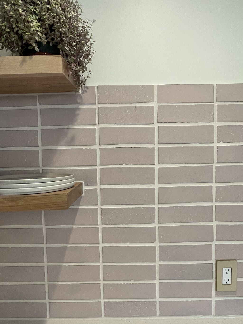 Pink Brick Craftsman Kitchen Backsplash | Fireclay Tile
