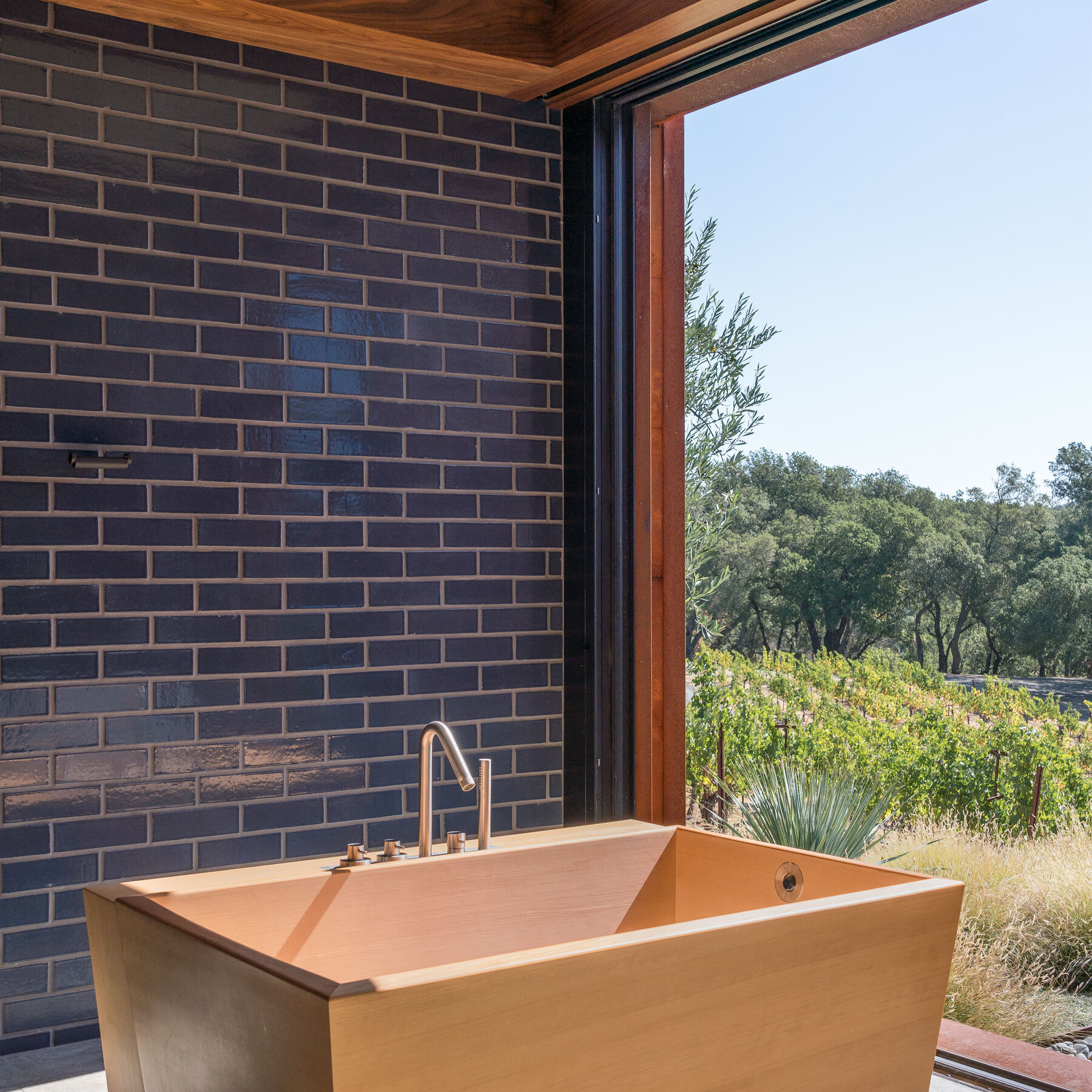 Appalachian Brick Spa Bathroom | Fireclay Tile