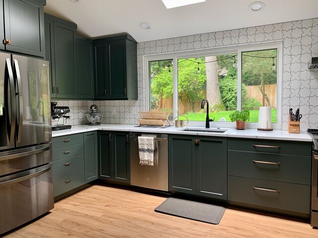 Before & After Star and Cross Kitchen Backsplash | Fireclay Tile