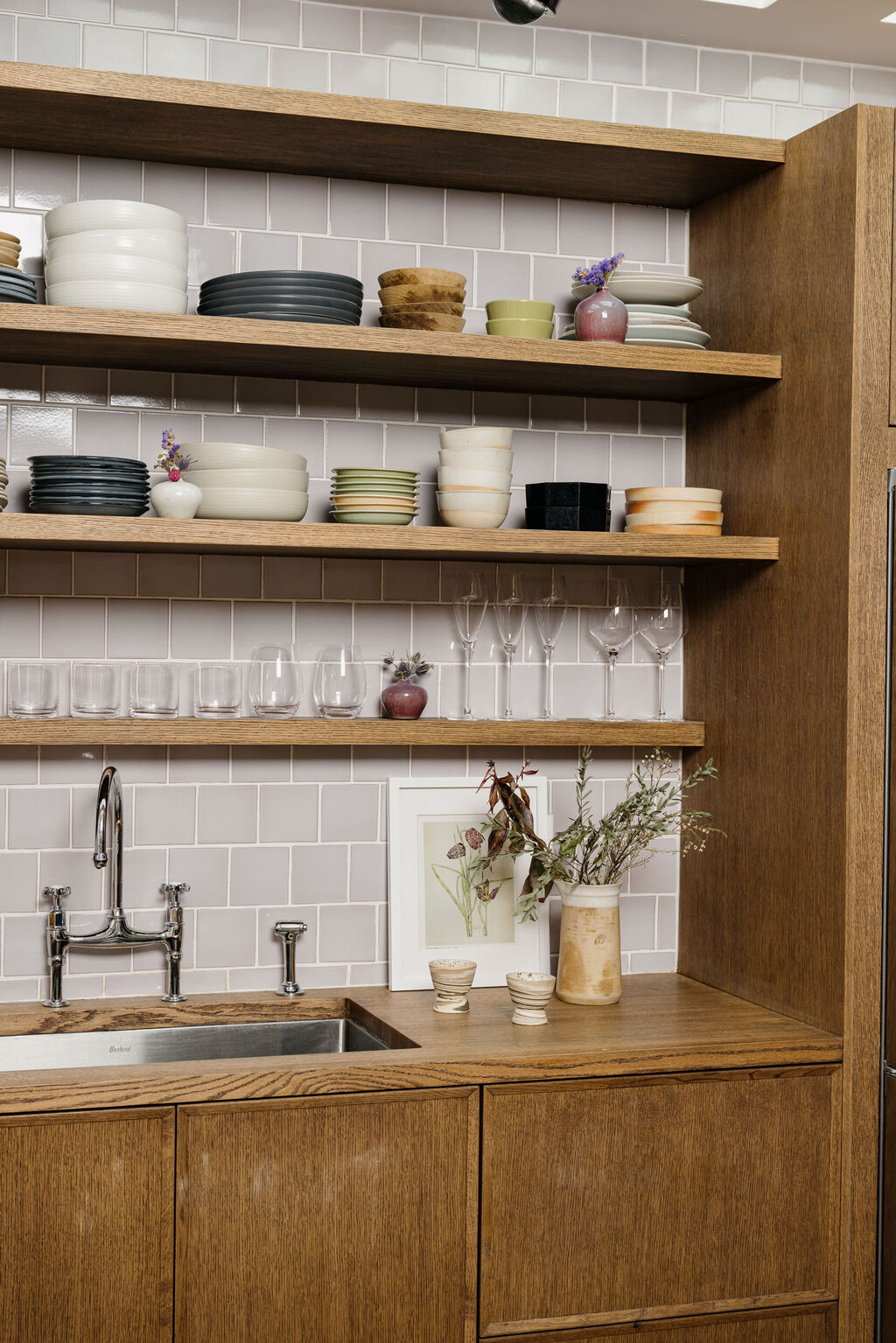 Home on Woodbine: 4x4 Dust Storm Kitchen Backsplash | Fireclay Tile