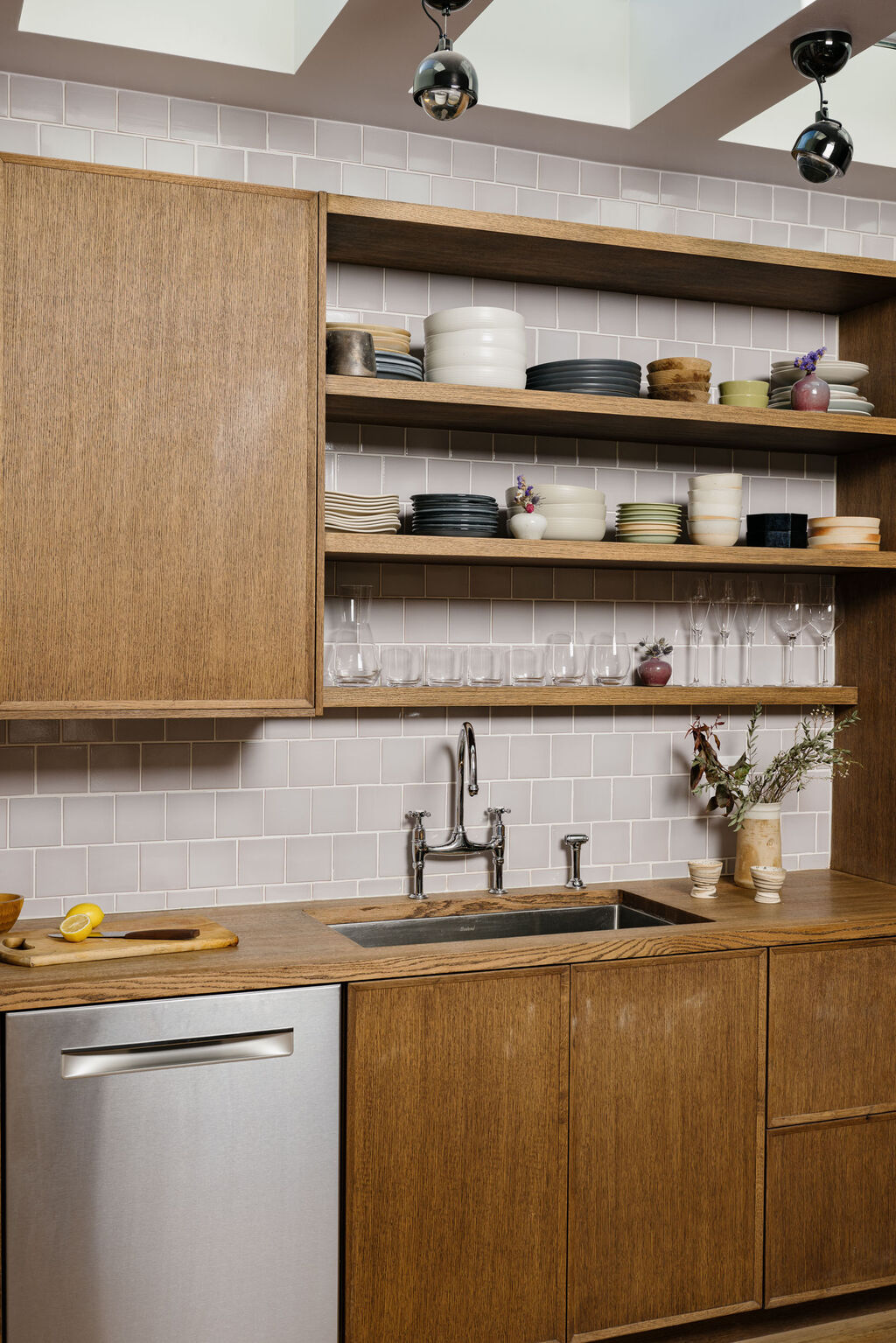 Home on Woodbine: 4x4 Dust Storm Kitchen Backsplash | Fireclay Tile