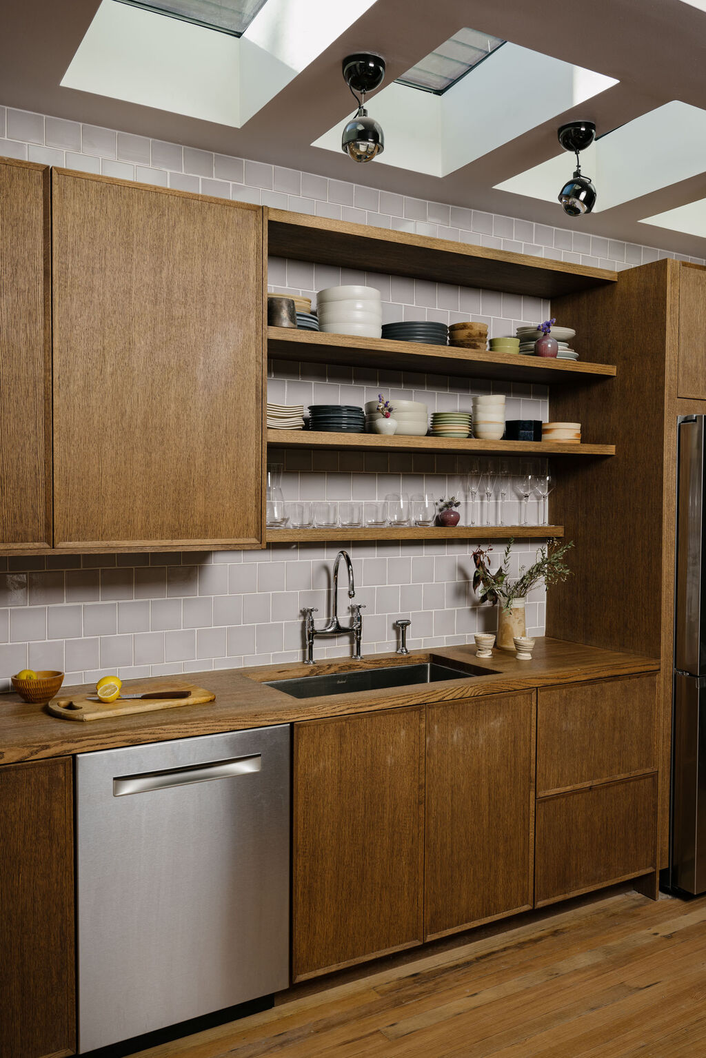 Home on Woodbine: 4x4 Dust Storm Kitchen Backsplash | Fireclay Tile