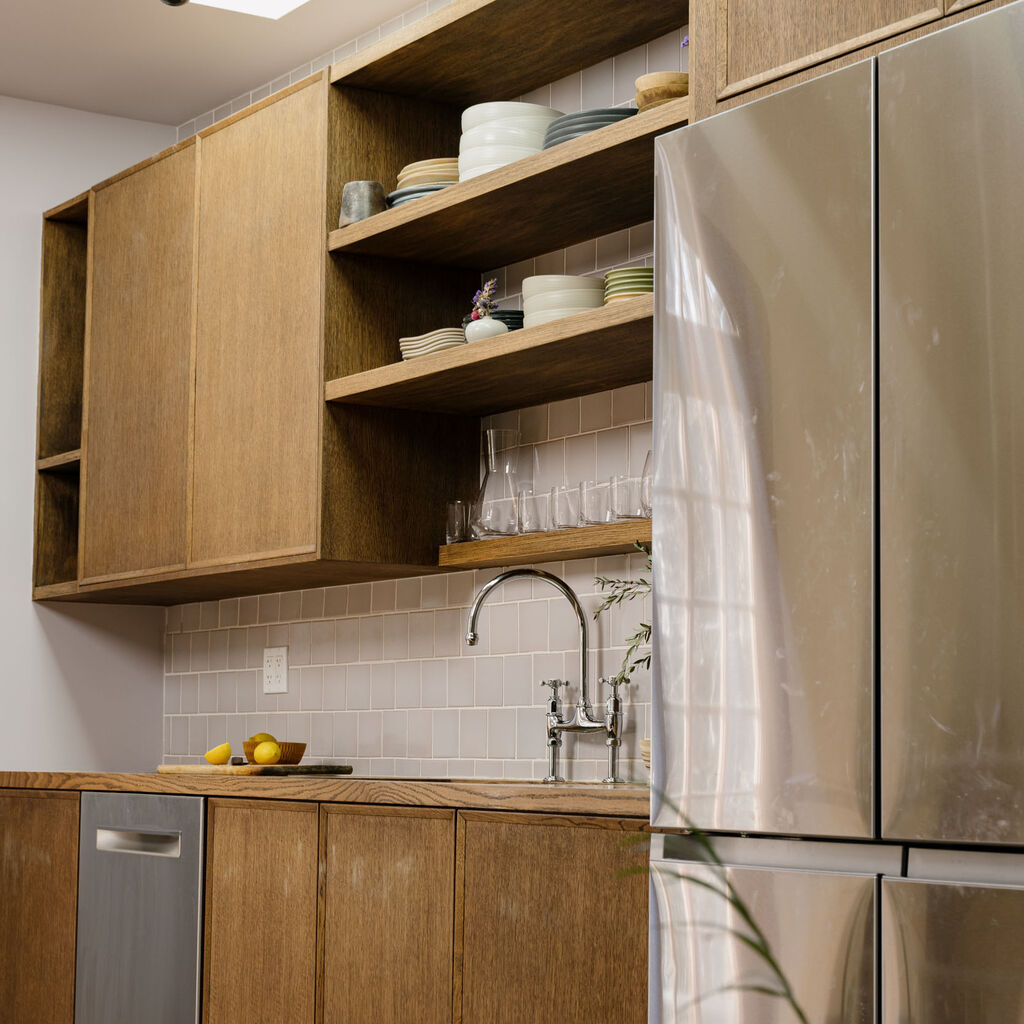 Home on Woodbine: 4x4 Dust Storm Kitchen Backsplash | Fireclay Tile