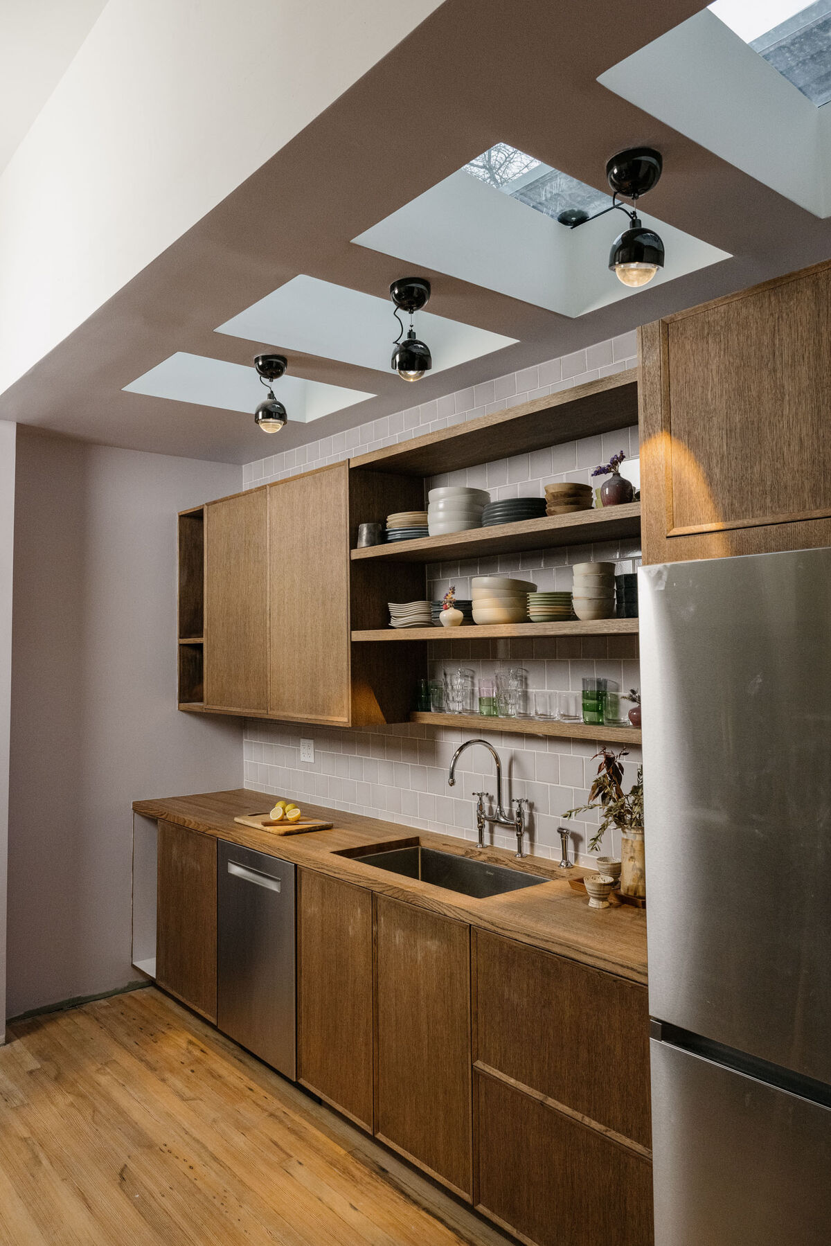 Home on Woodbine: 4x4 Dust Storm Kitchen Backsplash | Fireclay Tile