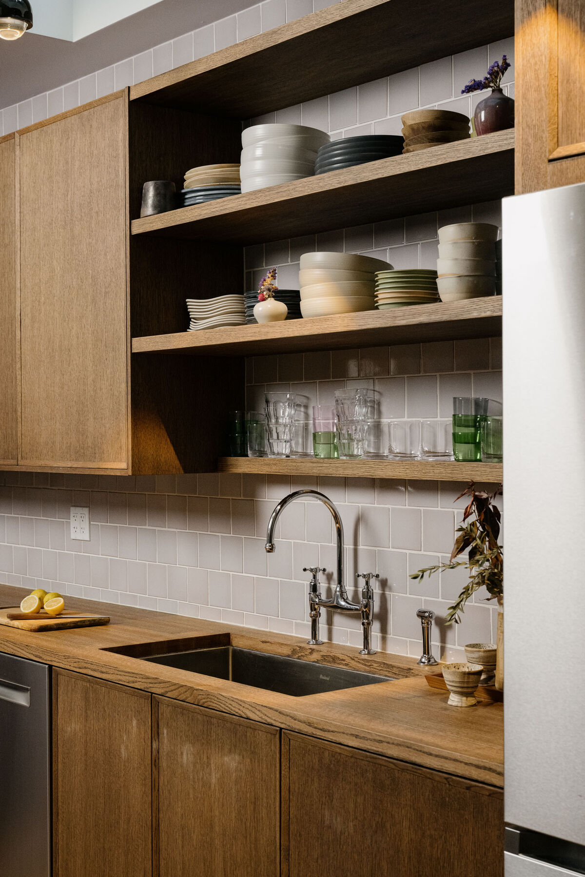 Home on Woodbine: 4x4 Dust Storm Kitchen Backsplash | Fireclay Tile