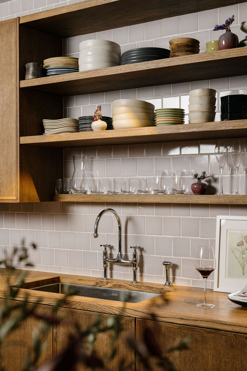 Home on Woodbine: 4x4 Dust Storm Kitchen Backsplash | Fireclay Tile