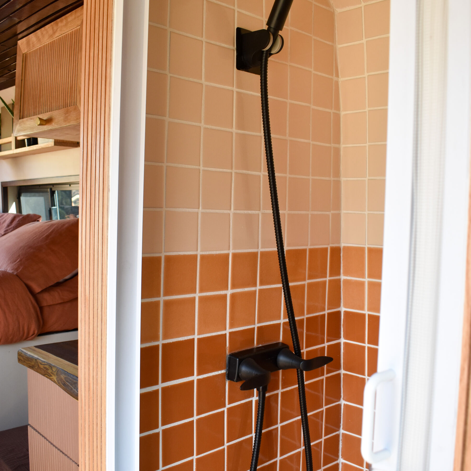 Summer Ginther: Custom Van Shower | Fireclay Tile