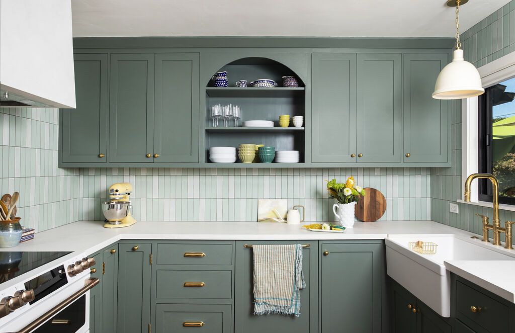 Sea Glass & Salton Sea Blend Kitchen Backsplash | Fireclay Tile