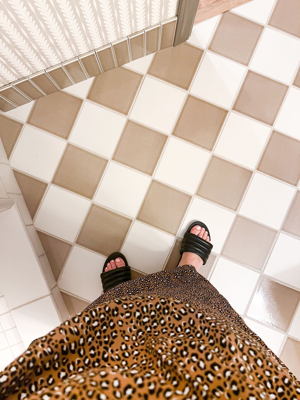 House of Hamburger: Traditional Checkered Bathroom | Fireclay Tile