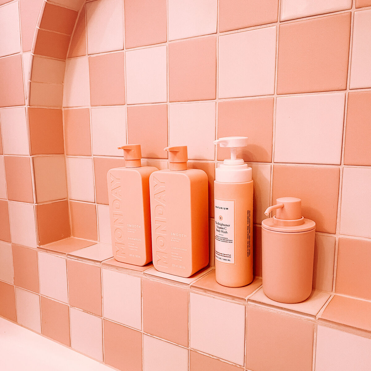 Dazey Den: Vintage-Inspired Pink Checkerboard Bathroom | Fireclay Tile
