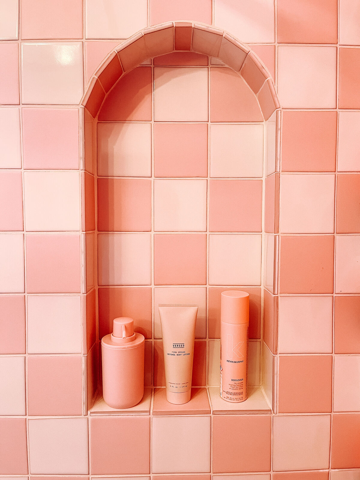 Dazey Den: Vintage-Inspired Pink Checkerboard Bathroom | Fireclay Tile