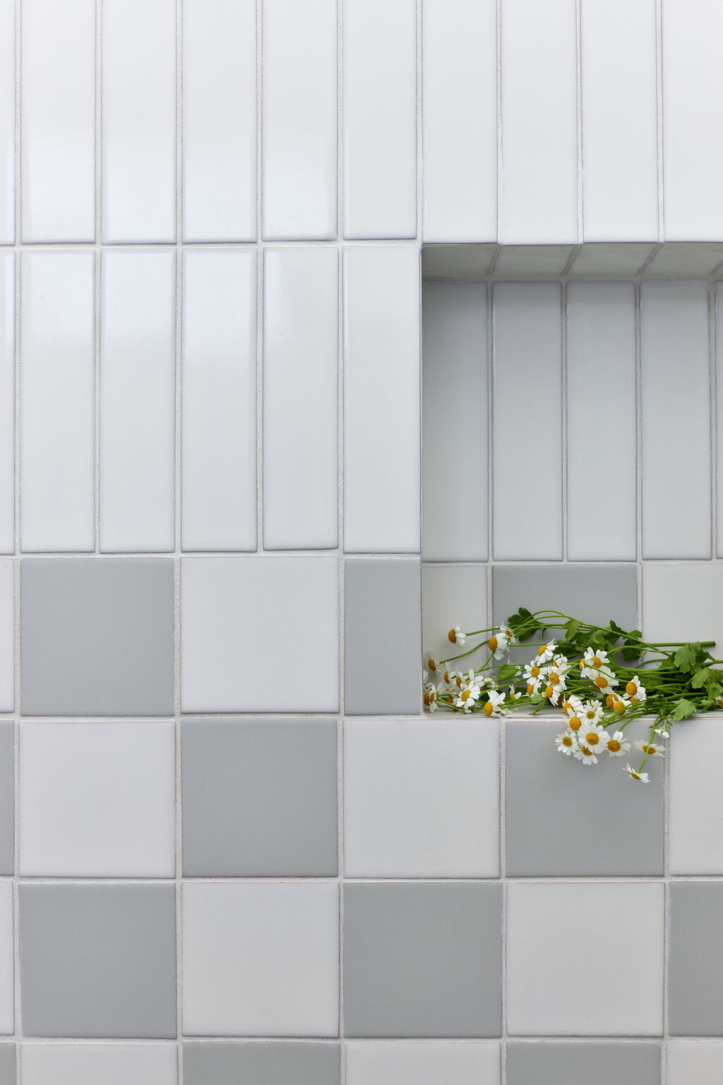 Grey & White Checkerboard Bathroom | Fireclay Tile