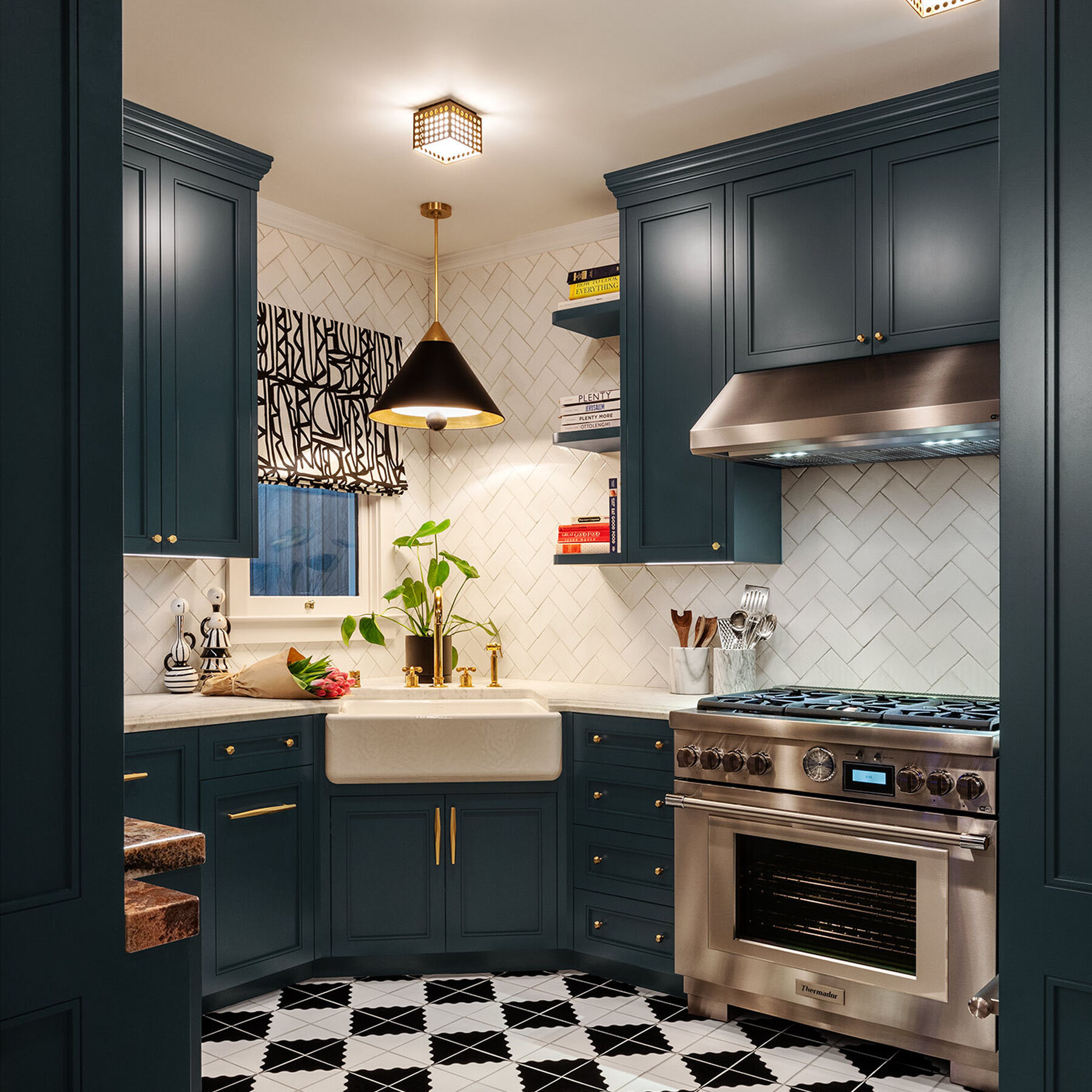 Squiggle Checkerboard Kitchen Floor | Fireclay Tile