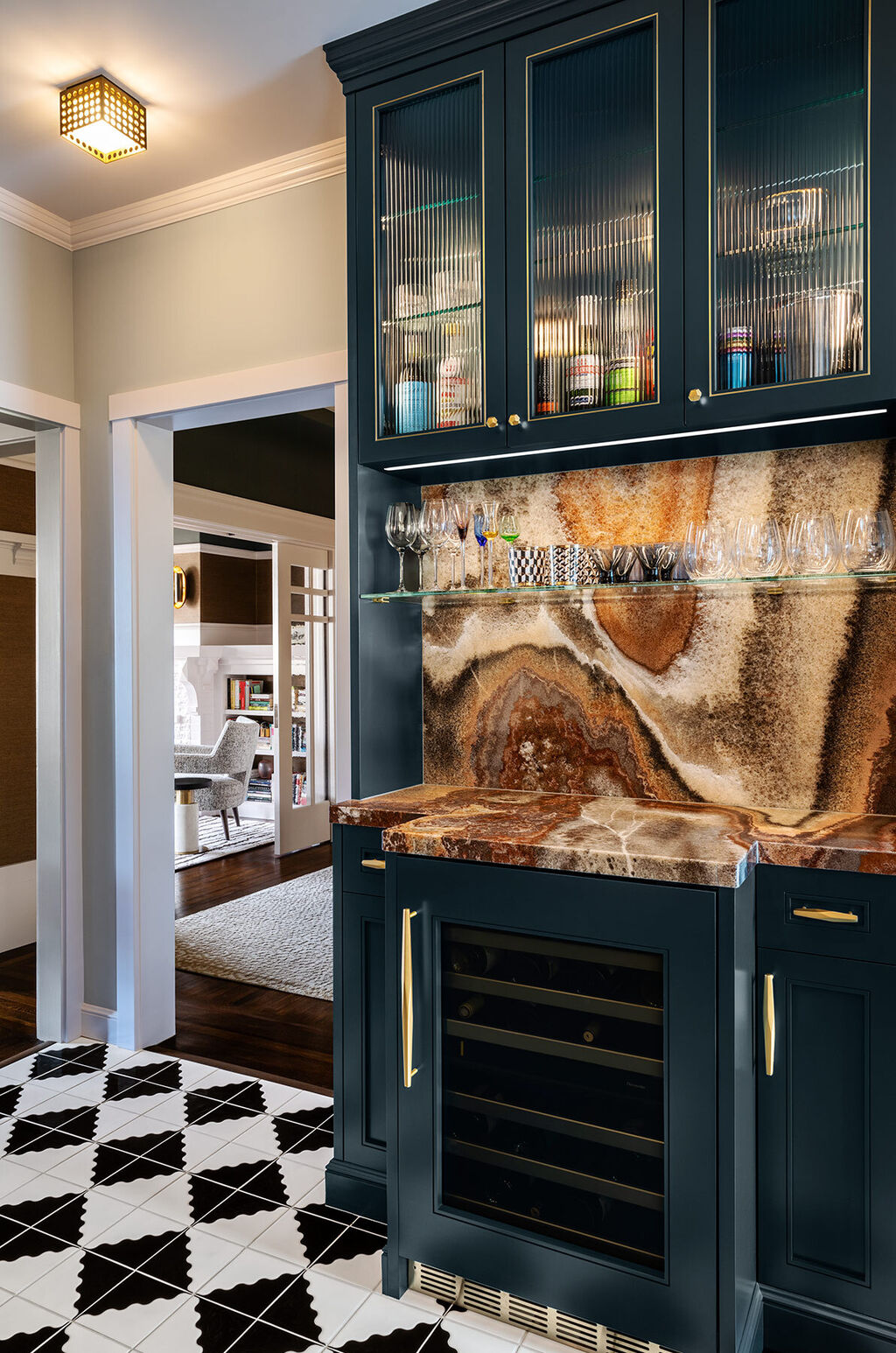 Squiggle Checkerboard Kitchen Floor | Fireclay Tile