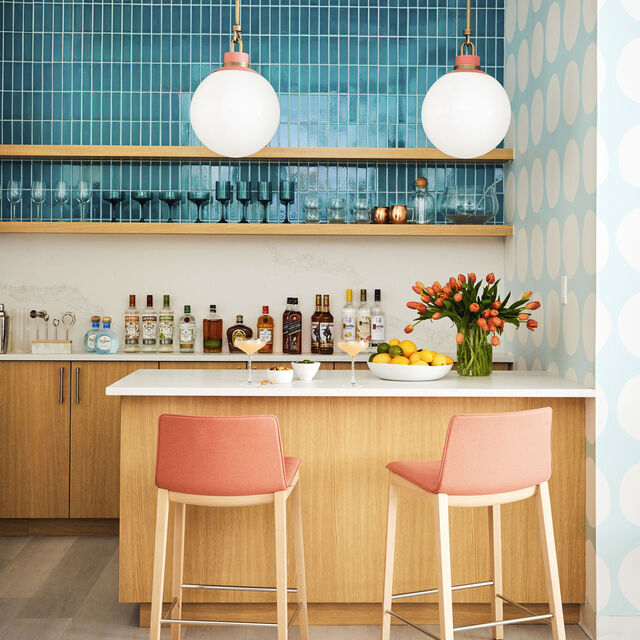 The Delish Kitchen Studio Bora Bora Bar Backsplash | Fireclay Tile