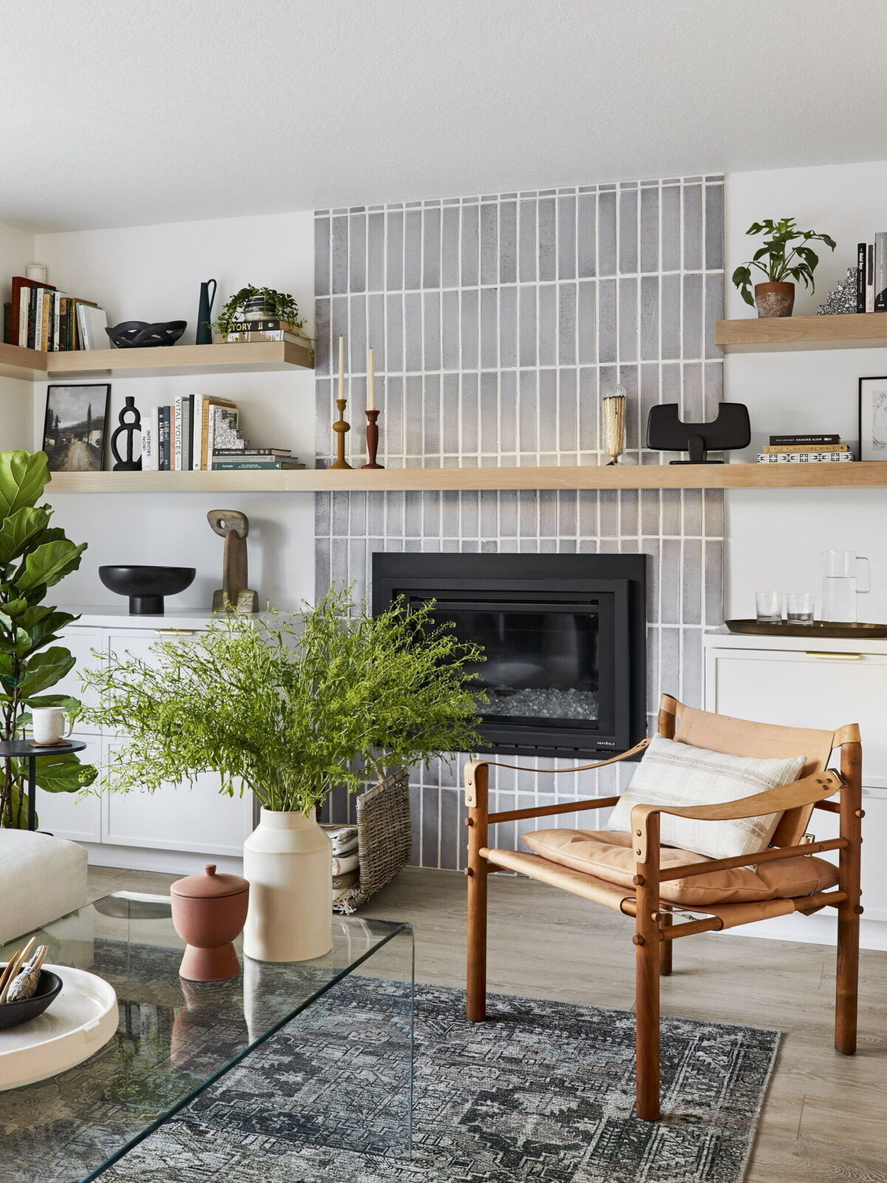 12 Modern Farmhouse Fireplace Tile Ideas to Cozy Up To | Fireclay Tile